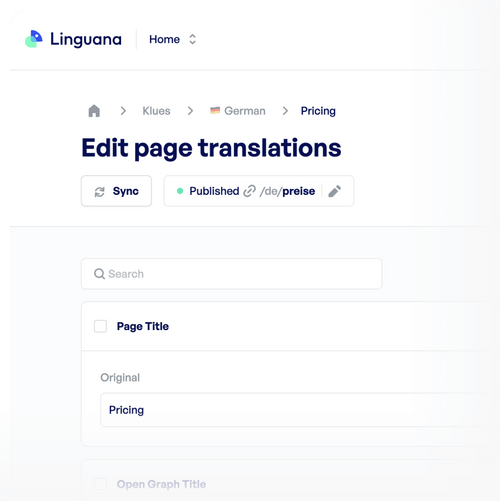 Linguana - 自动翻译 URL 段